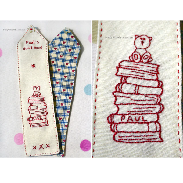 Embroidered bookmark project – My Fabric Heaven