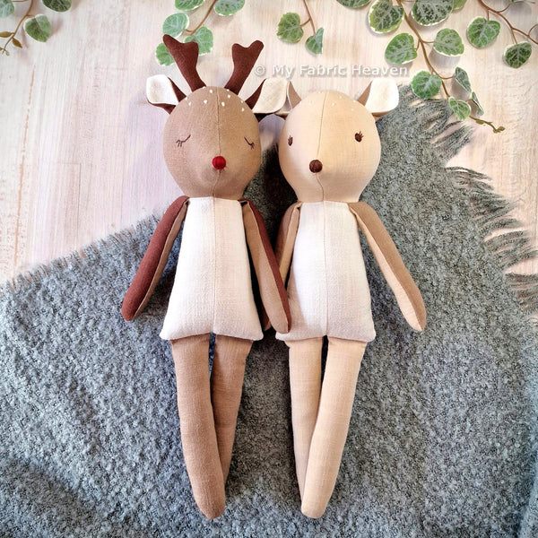 Deer doll and clothes PDF sewing pattern tutorial – My Fabric Heaven