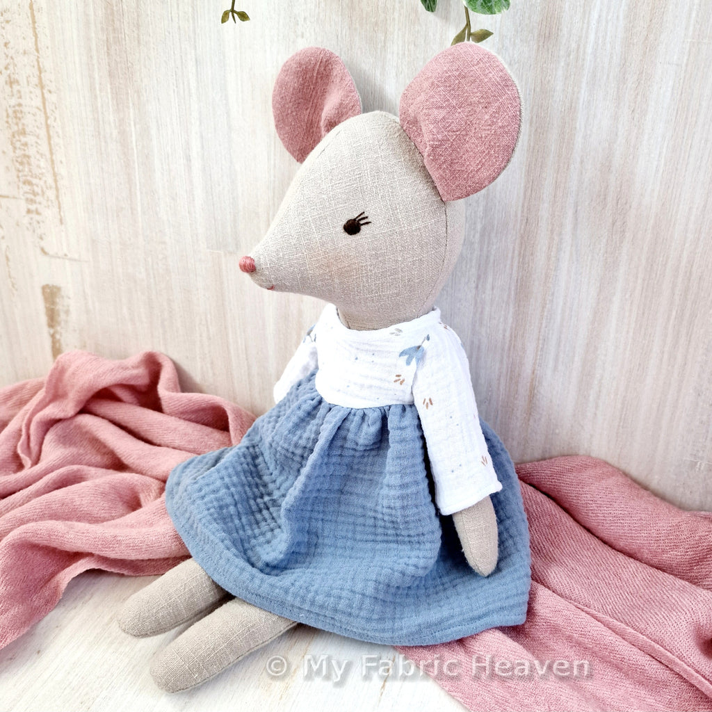 Mouse doll and clothes PDF sewing pattern tutorial – My Fabric Heaven