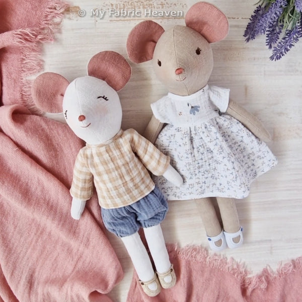 Mouse doll and clothes PDF sewing pattern tutorial – My Fabric Heaven