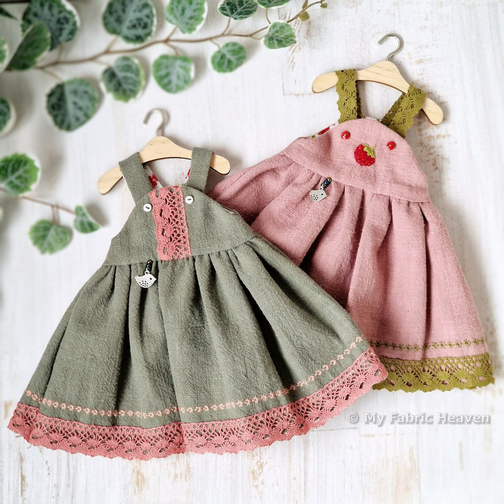 Doll pinafore dress PDF sewing pattern tutorial – My Fabric Heaven