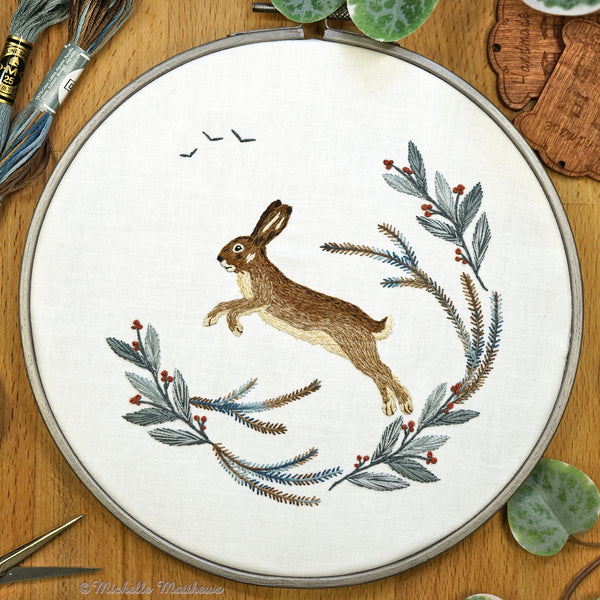 Hare PDF Embroidery Pattern & Video Tutorial – My Fabric Heaven