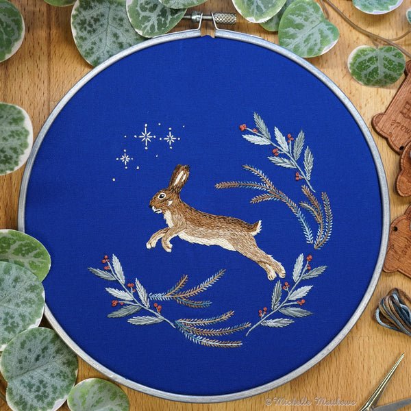 Hare Thread Painting Embroidery Pattern & Video Tutorial – My Fabric Heaven